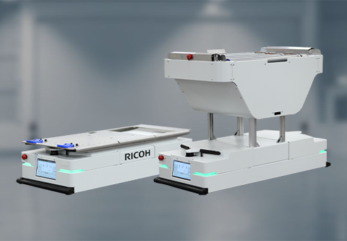 物流の自動化で人手不足を解消し搬送業務の効率化と作業負荷軽減を実現 / リコー 無人搬送車 M2で工場内の物流を自動化 | リコー